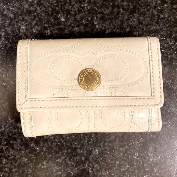 Coach | Bags | Coach Mini Trifold Leather Wallet | Poshmark